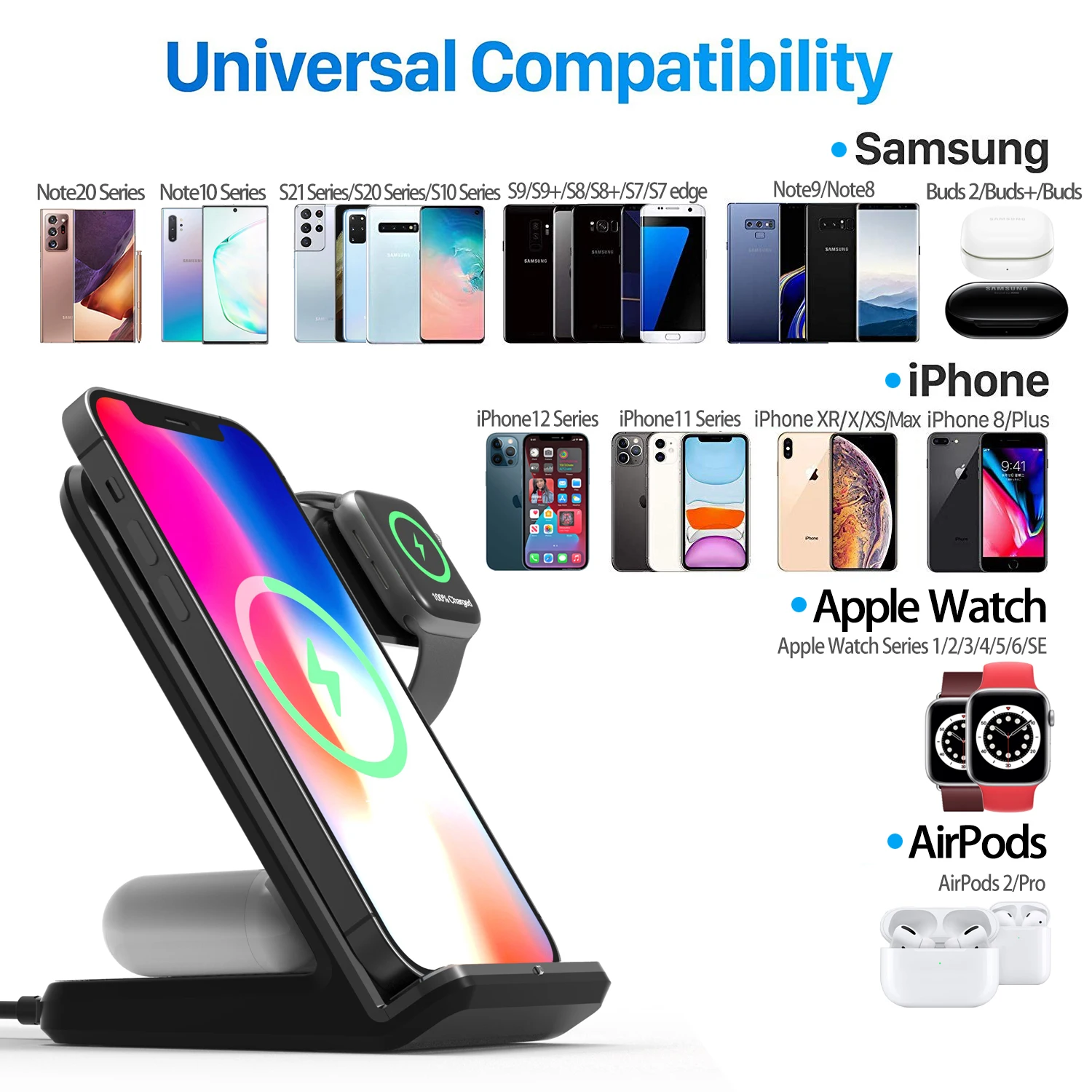 Foldable 3 In 1 Wireless Charger Trending Products 2024 New Arrivals 3 ...