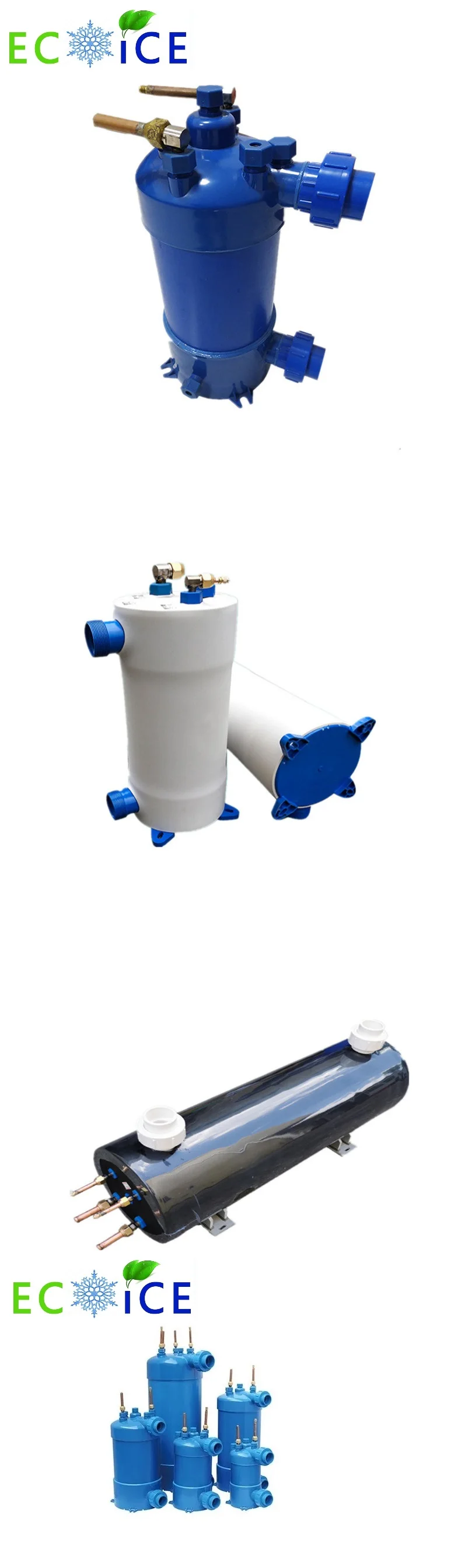 Small Size PVC Shell & Tube Heat Exchanger for Aquarium Chiller - OEM