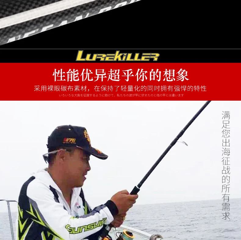 Lurekiller Ocean Popping Gt Popping Fishing Rod Trolling Jigging Carton ...