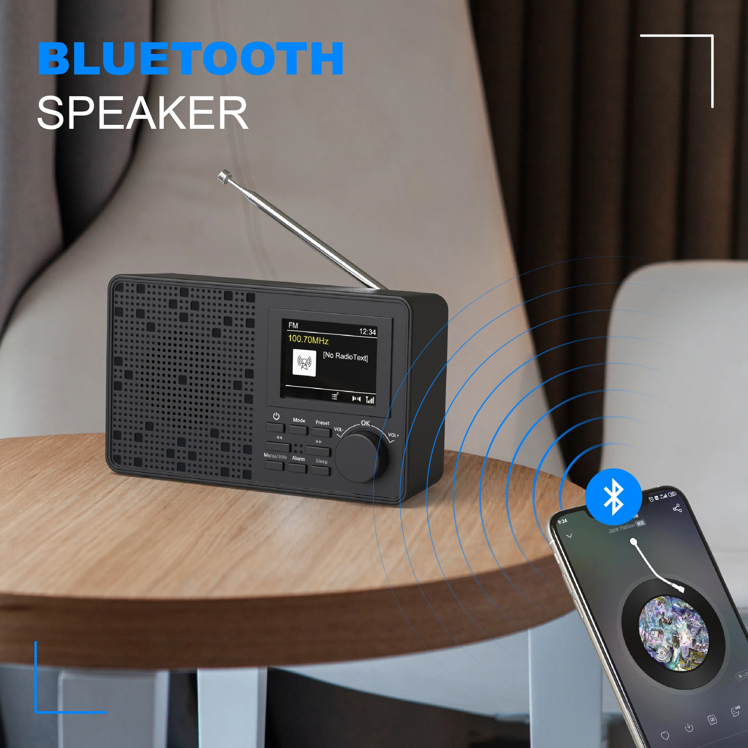 2025 Latest Portable Home DAB FM Internet Radio with LCD Display AC ...