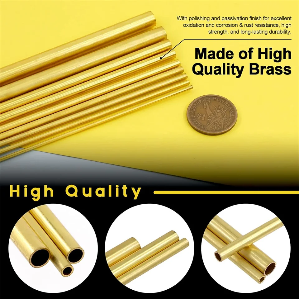 Hollow Brass Tubing C2680 Cuzn30 Seamless Straight Brass Pipe Tubing ...