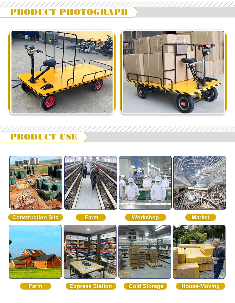 Warehouse Turnover Goods Electric Trolley - 2000kg Capacity