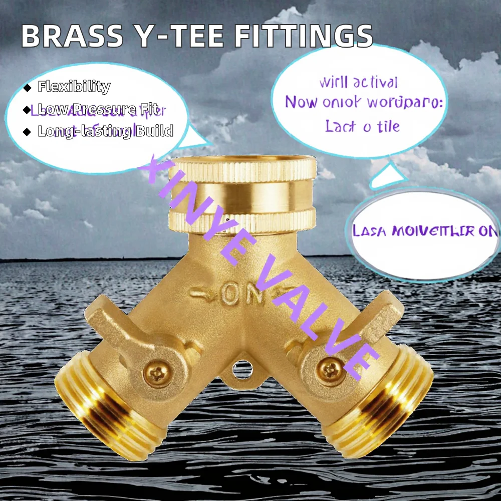 Machined Brass Fittings for Female Male Connection Y-Shaped Tee Low ...