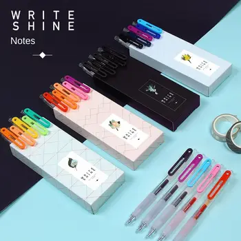 Simple And Transparent Press Color Pen Set Creative And Fresh Hand ...