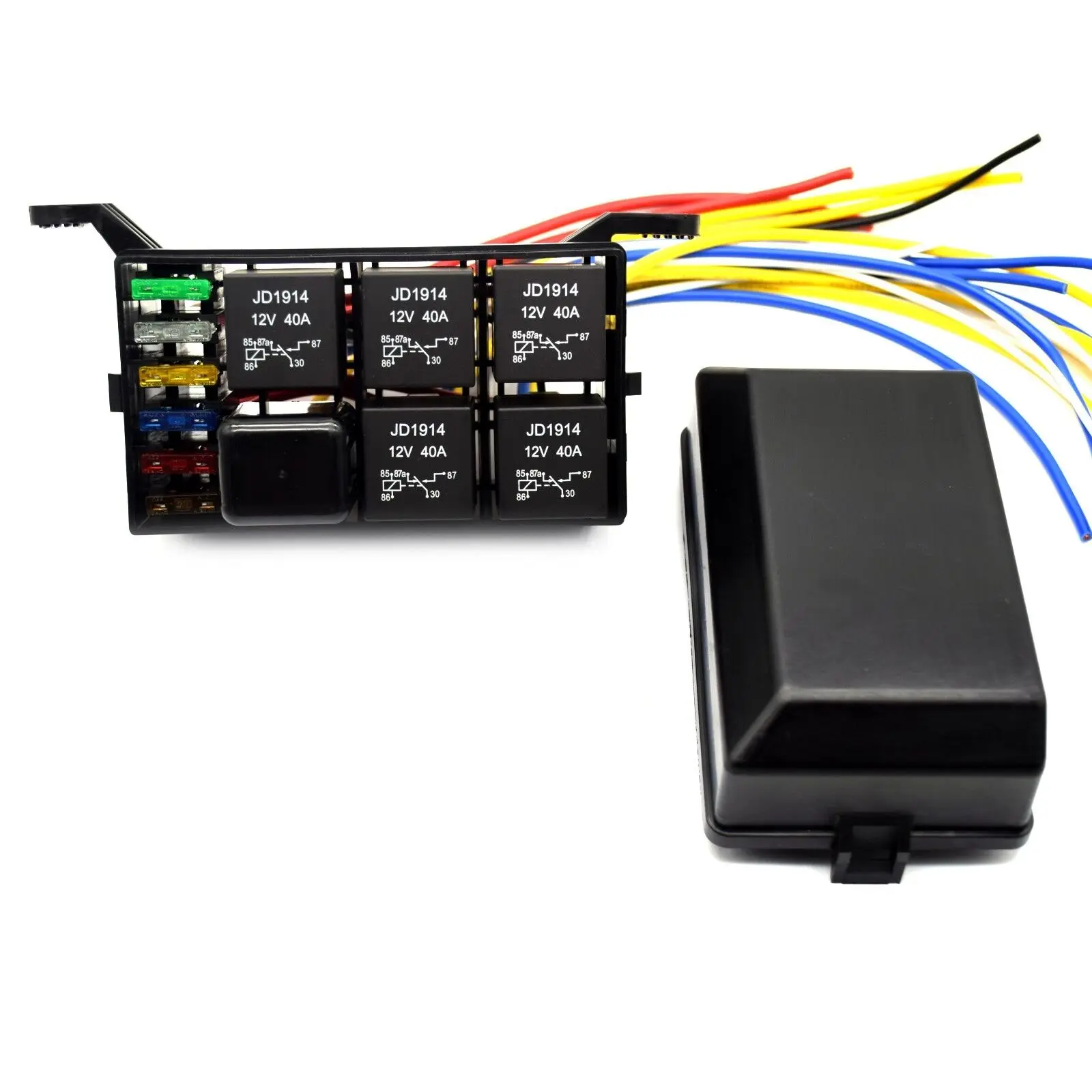 12V Fuse and Relay Control Box 6 Slot Relay Box for Car Truck Trailer ...