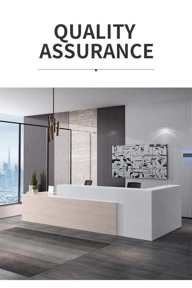 Modern White Wooden Reception Front Desk - Customizable OEM/ODM