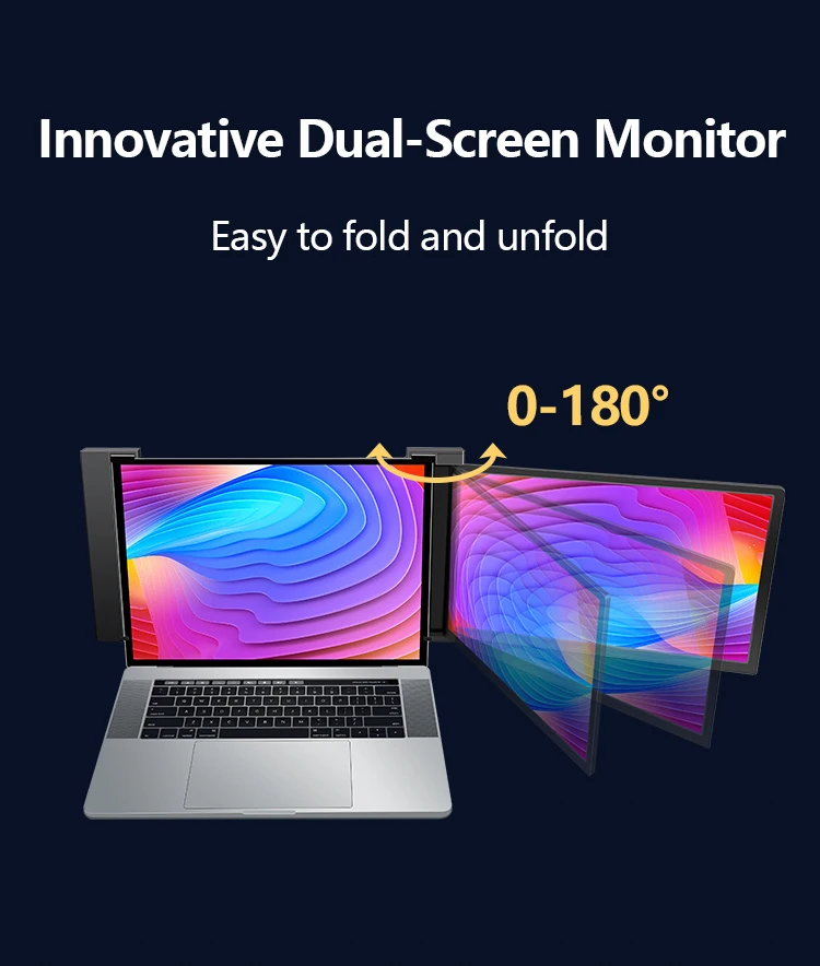 2024 14-inch Portable Monitor Usb C Laptop Display Extender Dual Screen ...