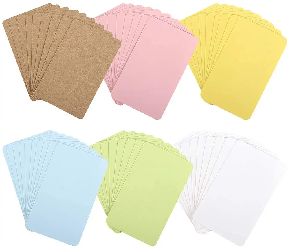 Portable White Customizable Mini Blank Flash Cards Diy Notepad Kraft ...