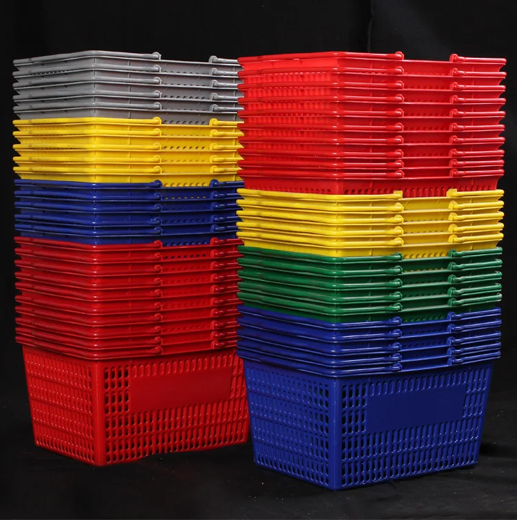 China Factory Supermarket Shopping Hand Plastic Basket Grocery Store ...