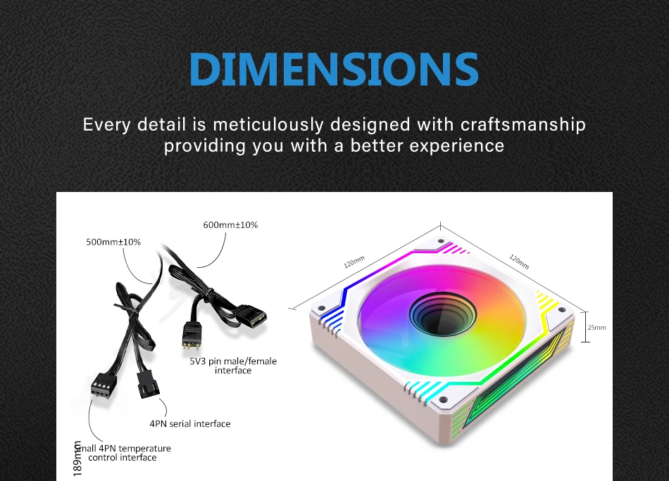 Lovingcool Silent High Airflow RGB Cooling Fans for Pcs
