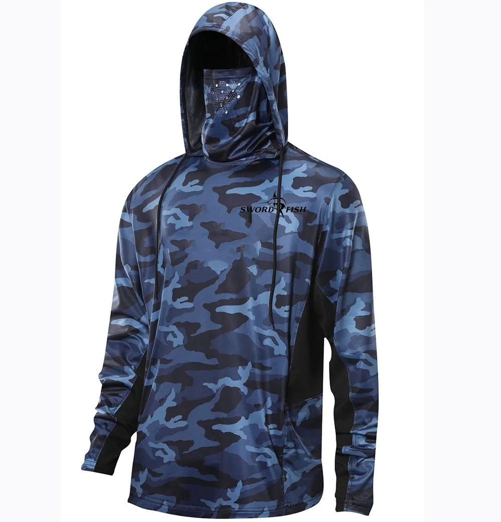 Hot Upf 50+ Breathable Fishing Hoodie Long Sleeve Camo Fishing Shirt Uv ...