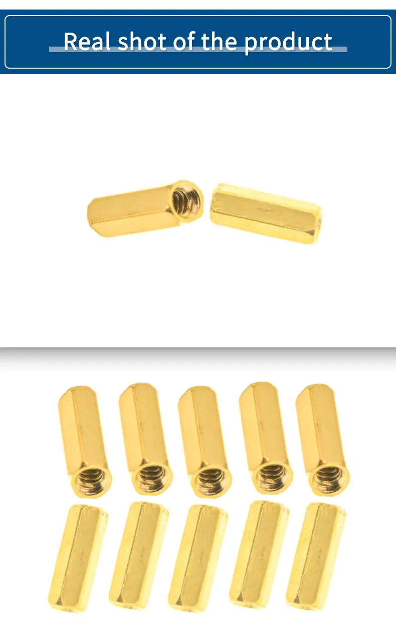 M3 Copper Pillar Dual Way M3*8 Hexagonal Copper Pillar Stud M3 Single ...