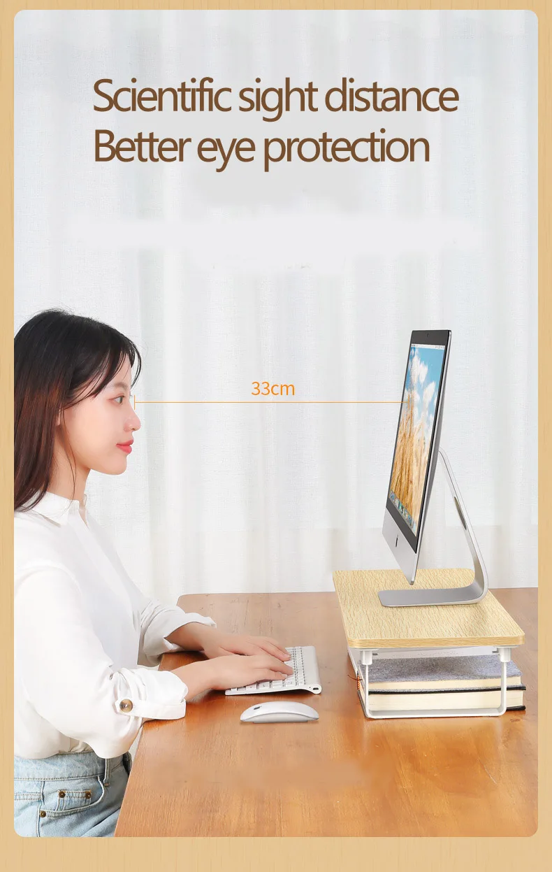 New Design Mdf Wooden Laptop Computer Monitor Stand Riser With Desktop ...