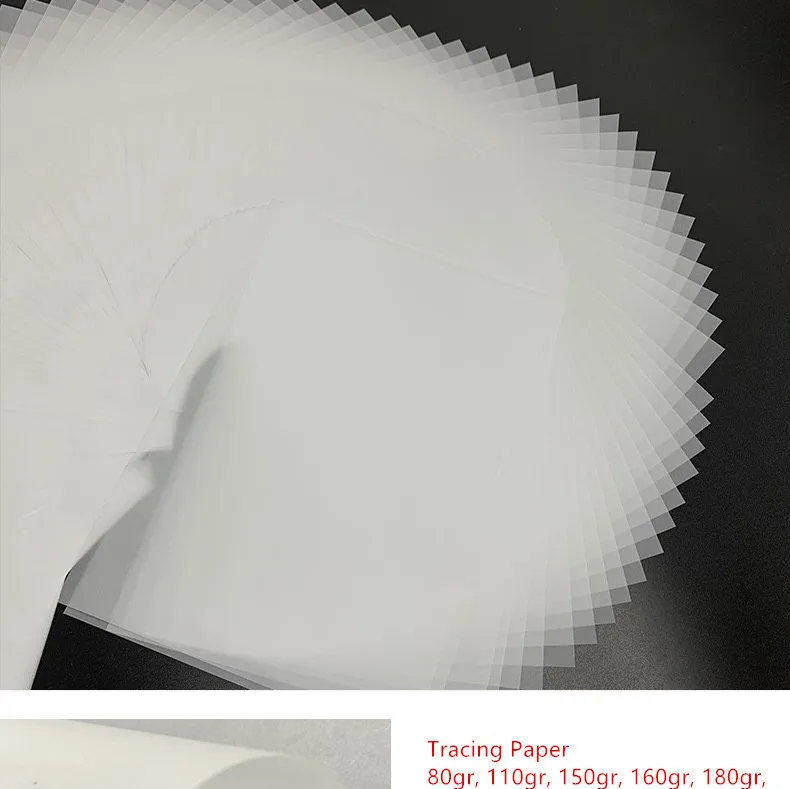 250pcs Pack Vellum Paper Drawing Paper Sheets China White 50g to 230g ...