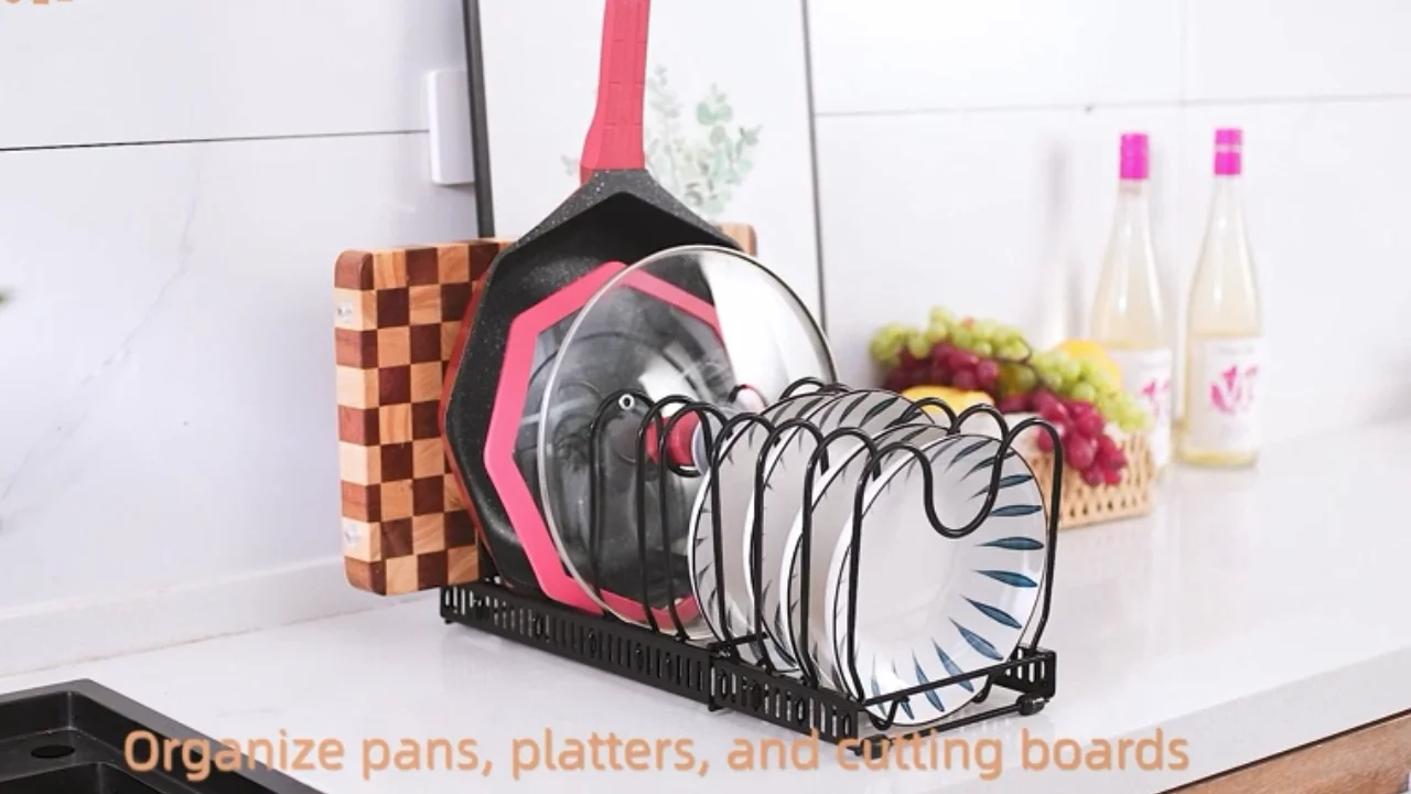 Expandable Adjustable Compartments Kitchen Cabinet Pantry Organizer ...