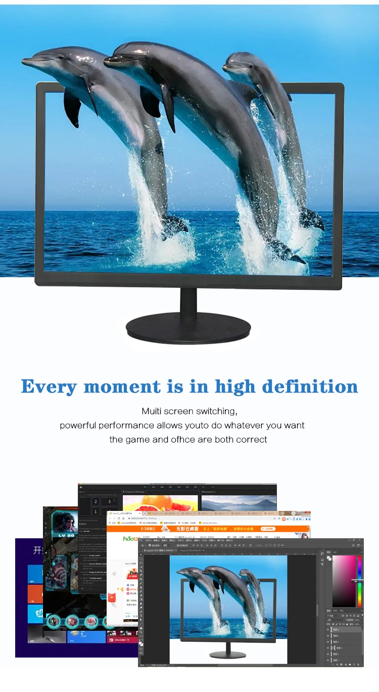Refurbished Frameless Super Thin 1ms IPS LCD 24 Inch 60Hz DP Gaming ...