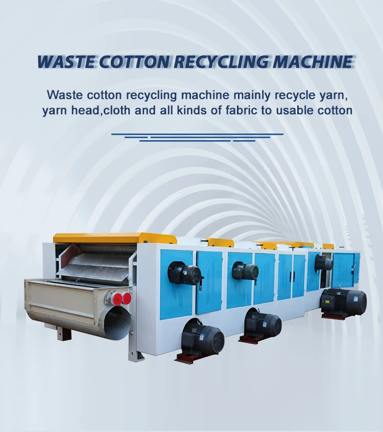High Capacity Fabric Cotton Waste Recycling Machine