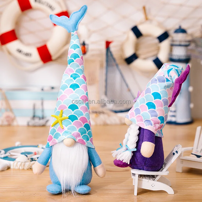 New Summer Ocean Festival Mermaid Faceless Doll Rudolph Dwarf Old Man ...