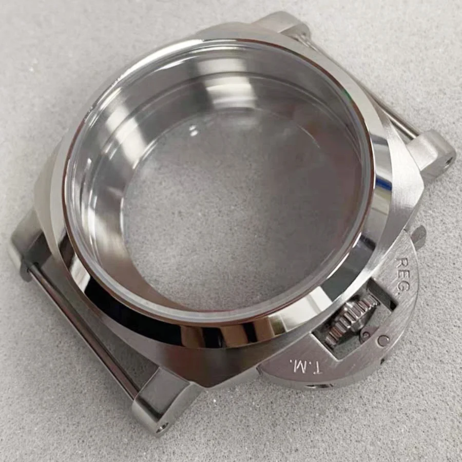 44MM Watch Case with PAM Stainless Steel Brushed Shell for ETA 6497/ ...