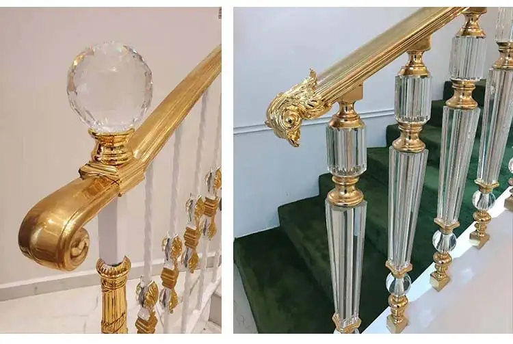 Luxurious Brass Railing for Villa - Metal Balustrade