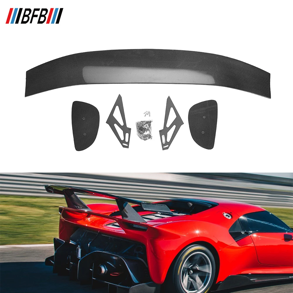 BFB Real Carbon fiber Universal GT Spoiler GT Racing Spoiler Wing Trunk ...