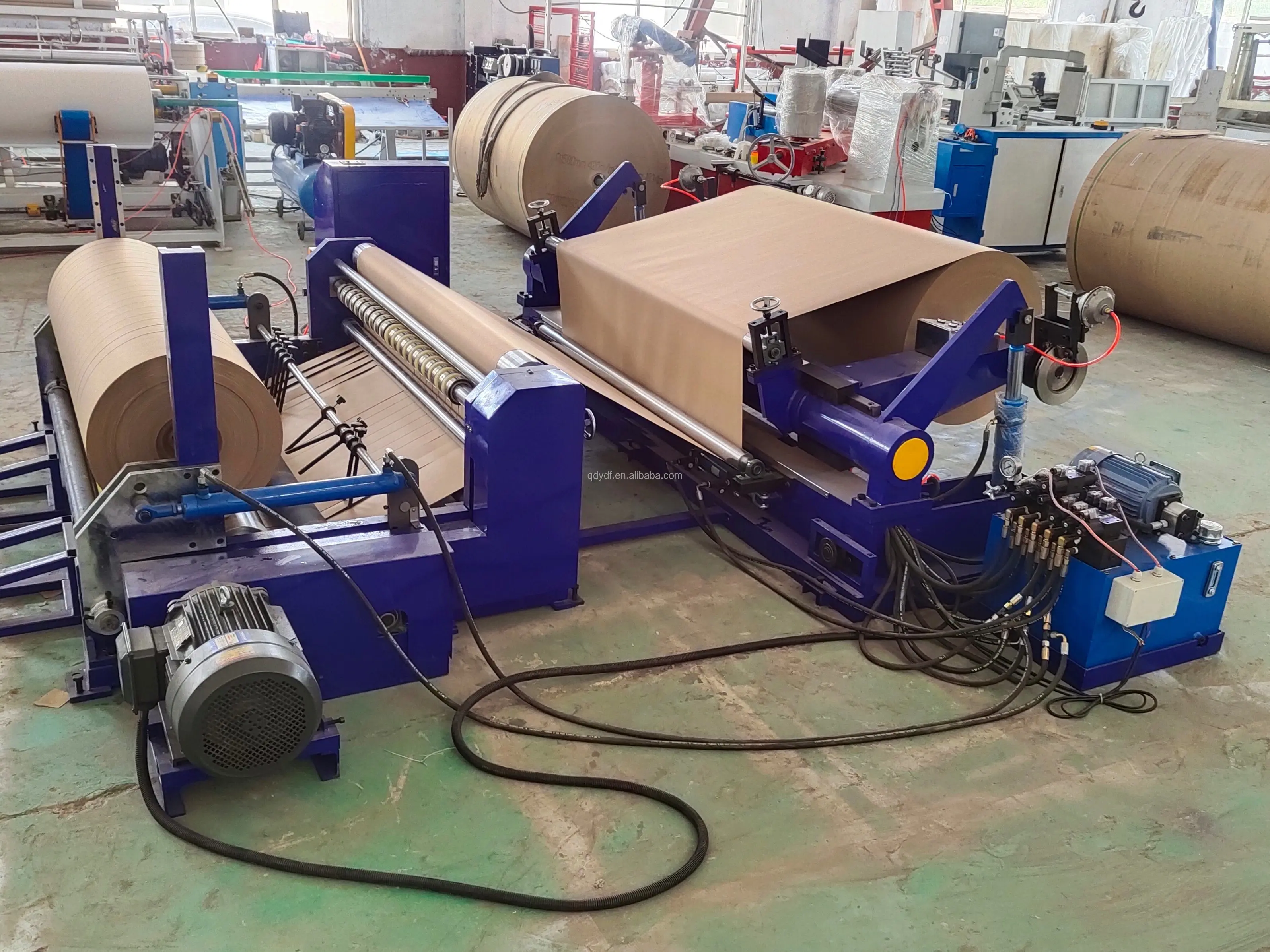 High Speed Automatic Jumbo Kraft Paper Roll Slitting Rewinding Machine