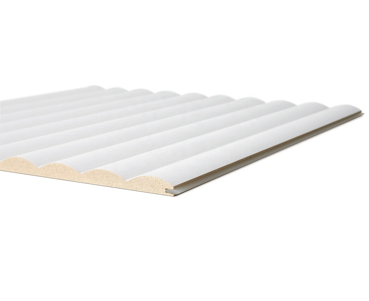 3D Surround Scallop Primed Curved MDF Wave Wall Panels