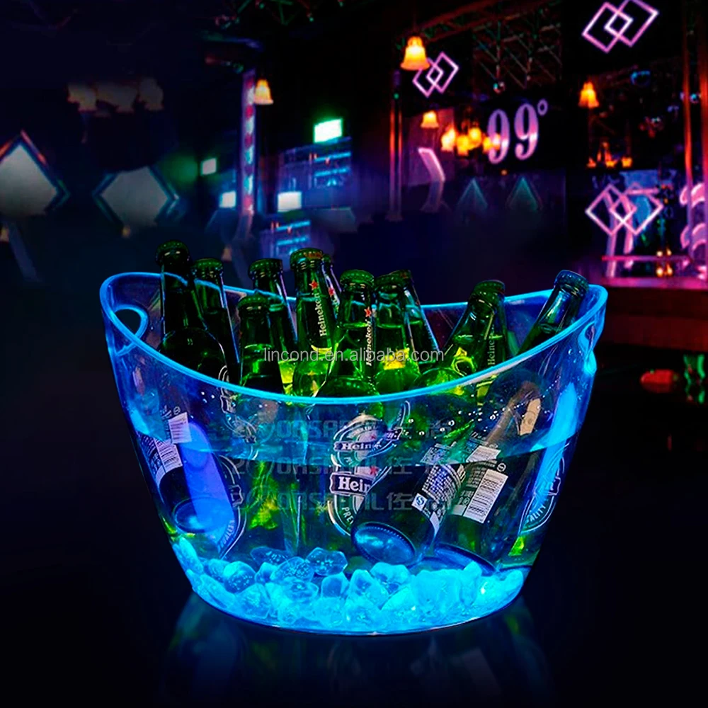 Plastic LED Ice Bucket - Perfect for Parties & Night Bars