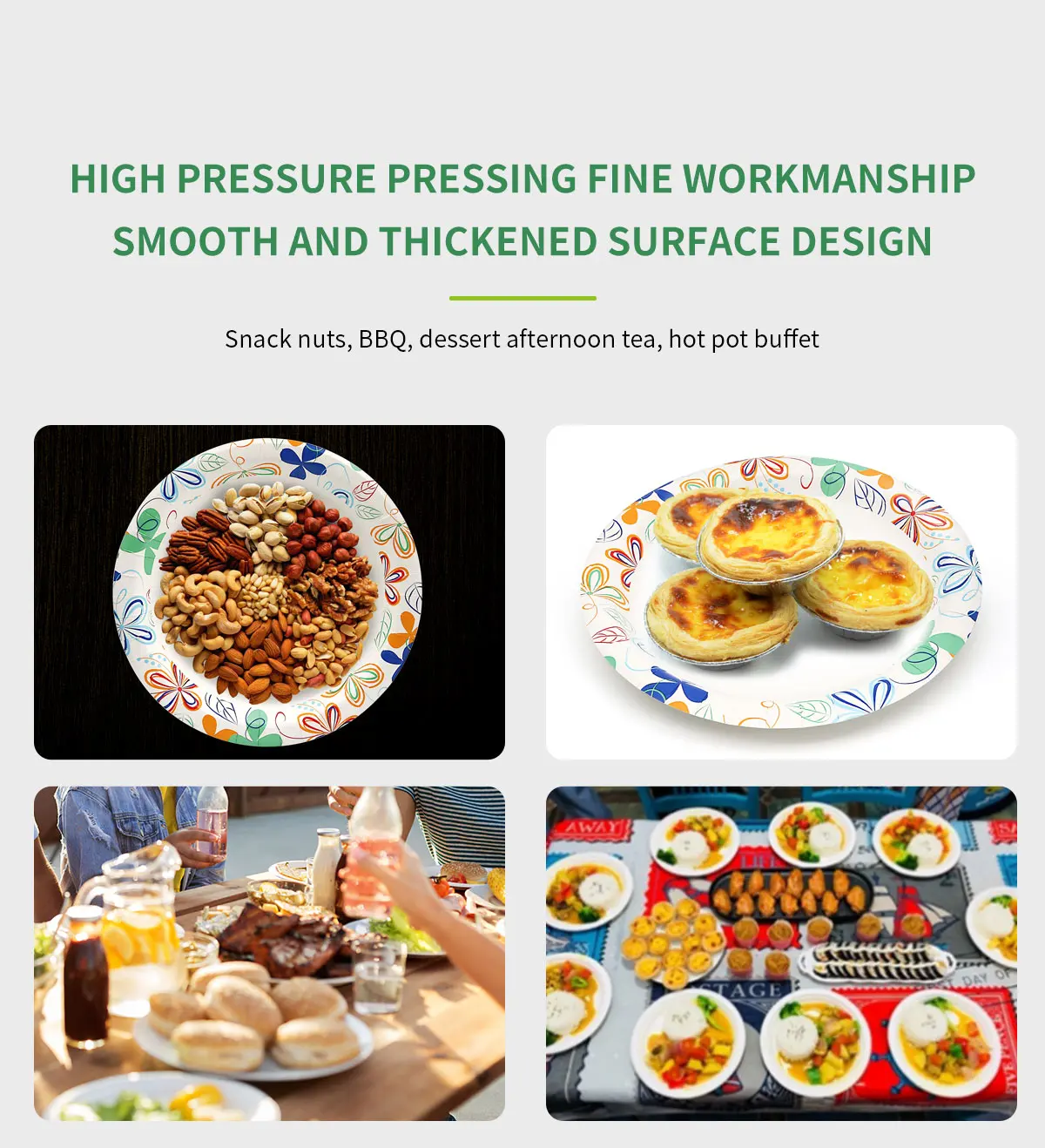 Luzhoupack Custom Design Your Own Paper Plates 9 In Round Paper Plates ...