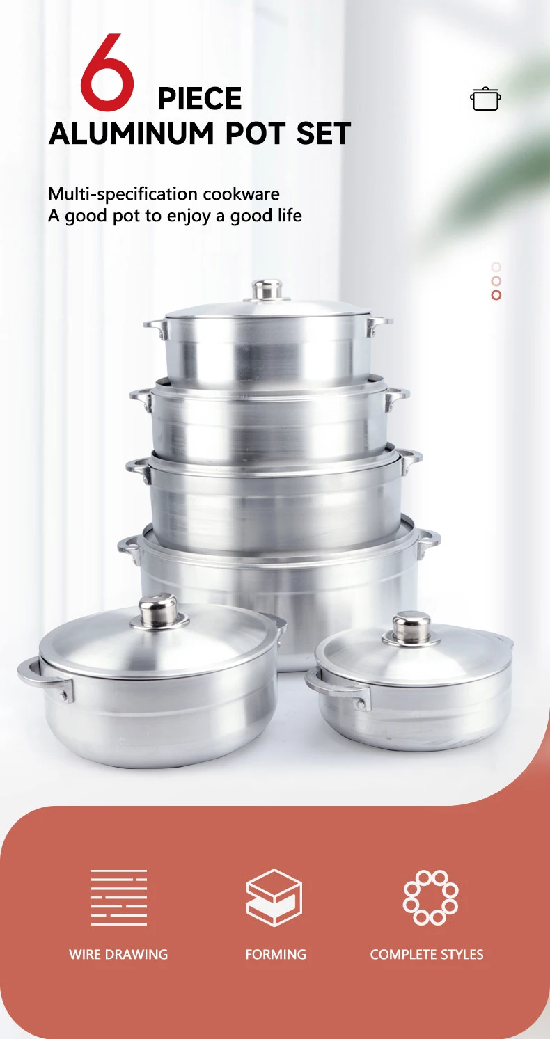12pcs Cookware Set - Best Selling Aluminum Pots & Covers