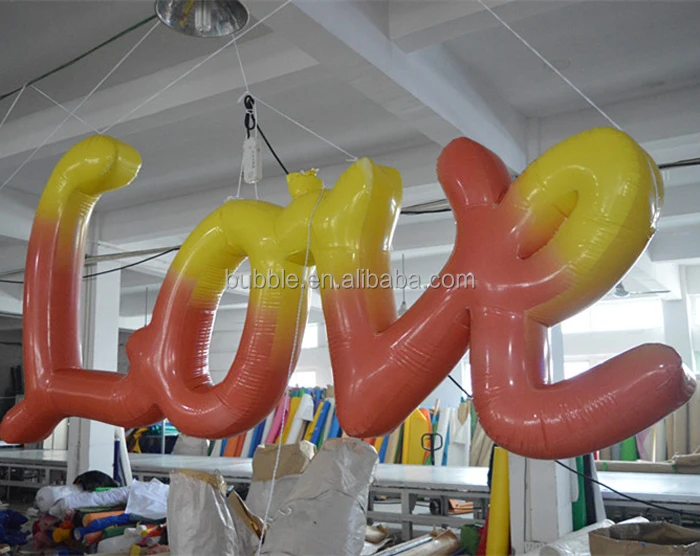 Custom Letters Or Logo Balloon Airtight Inflatable Love Balloon For ...