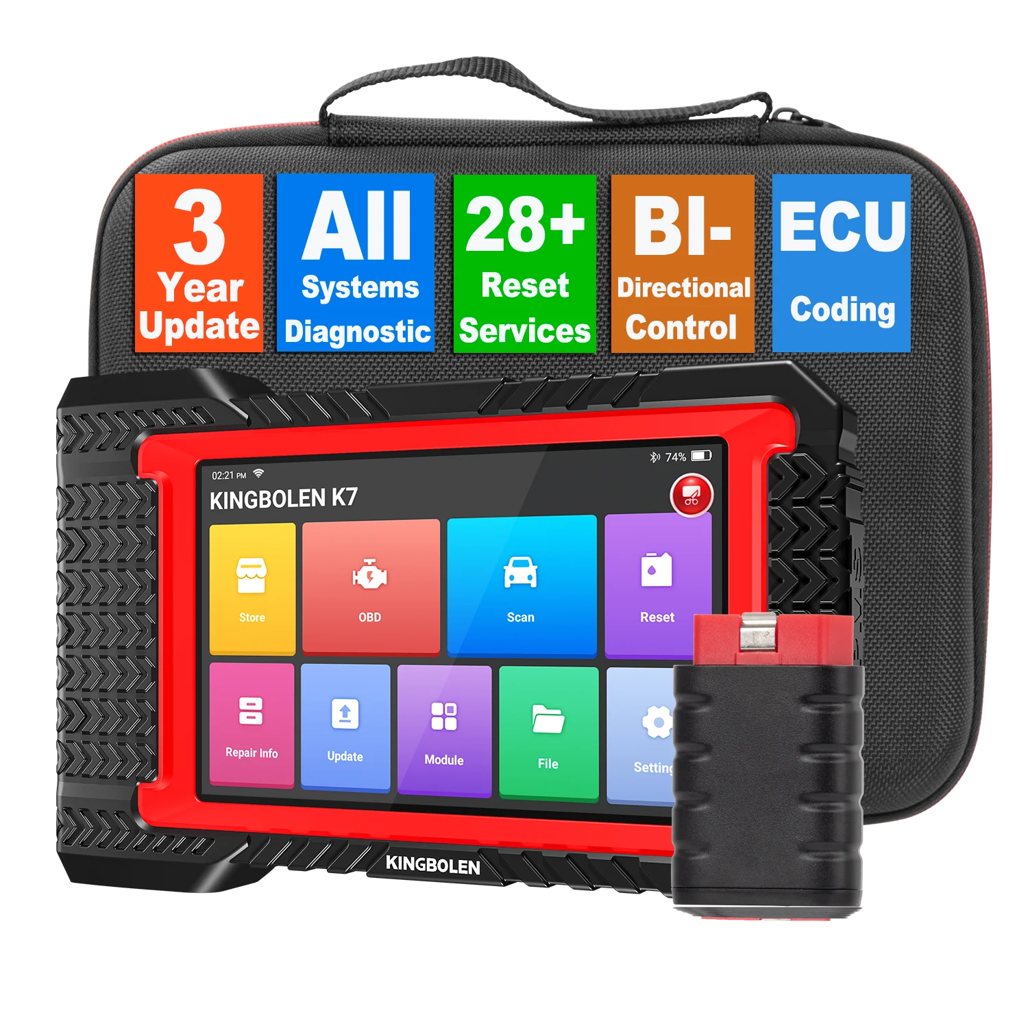 Kingbolen K7 Pk D7 Ecu Coding 36+ Reset Functions Active Test Auto Vin ...