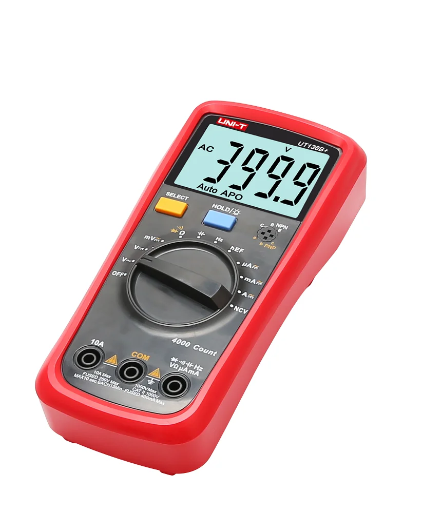 Uni-t Ut136c+ Industrial Digital Multimeter 4000 Digits Transistor Ncv ...