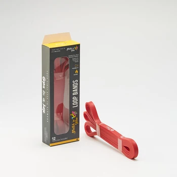 Customized Logos Exercise Rubber Gym Fitness Resistance Red Loop Bands ...