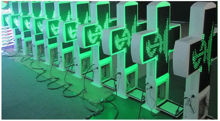 Pharmacy Cross Sign Customized Led Screen For Outdoor Full Color ...