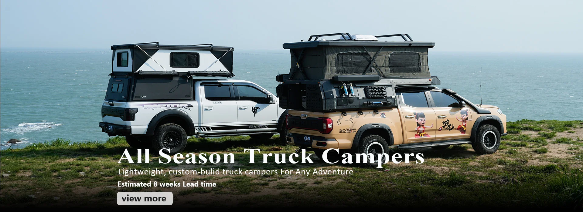 TP03 Aluminum Truck Bed Topper Canopy Camper for F150 & Hilux ...