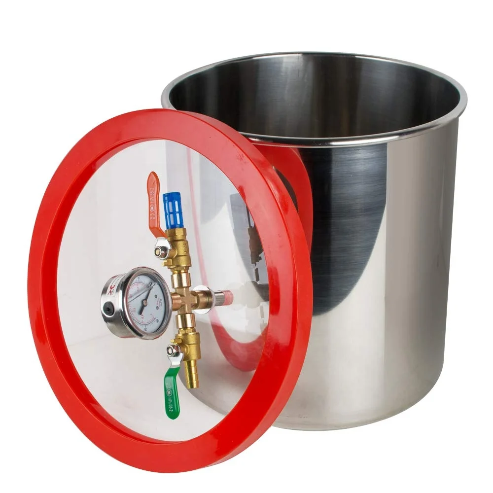 Stainless Steel Vacuum Chamber Vacuum Degassing Chamber Glass Lid ...