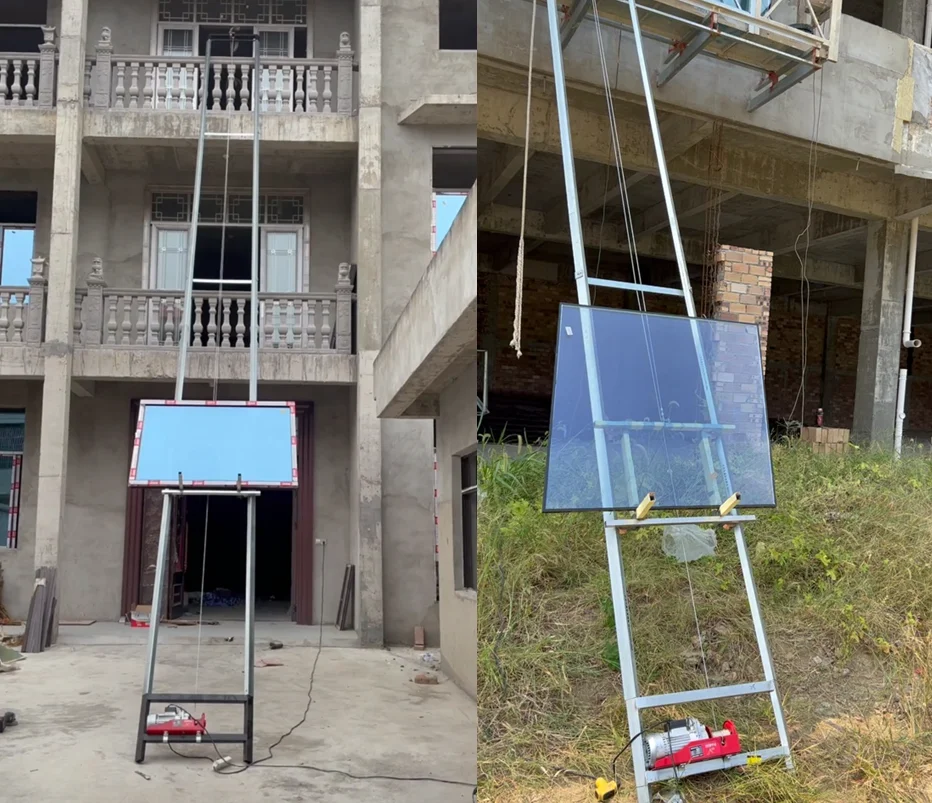 Factory Solar Panels Hydraulic Steel Ladder Lift Mini Electric Hoist ...
