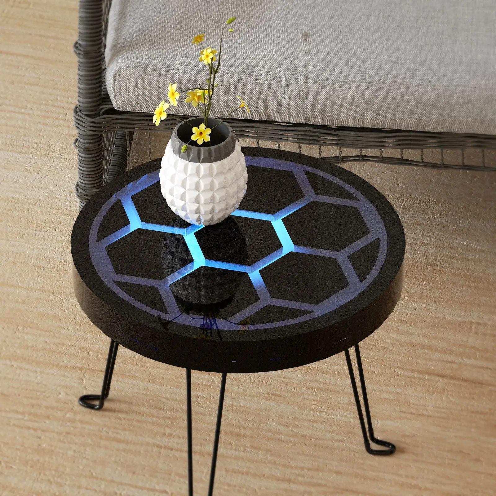 Alibaba.com: Big Round Honeycomb River Table Handmade Art Epoxy Resin ...