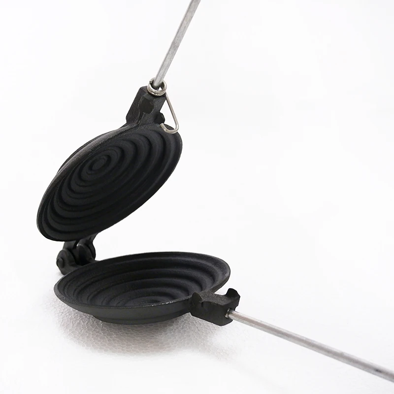 Outdoor Camping Cooking Cast Iron Jaffle Round Pie Maker