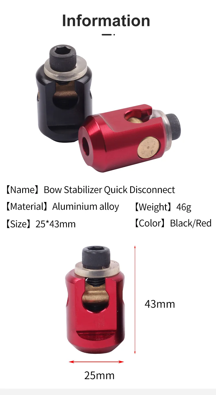 SPG Archery Compound Bow Stabilizer Balance Bar Adapter Machined ...