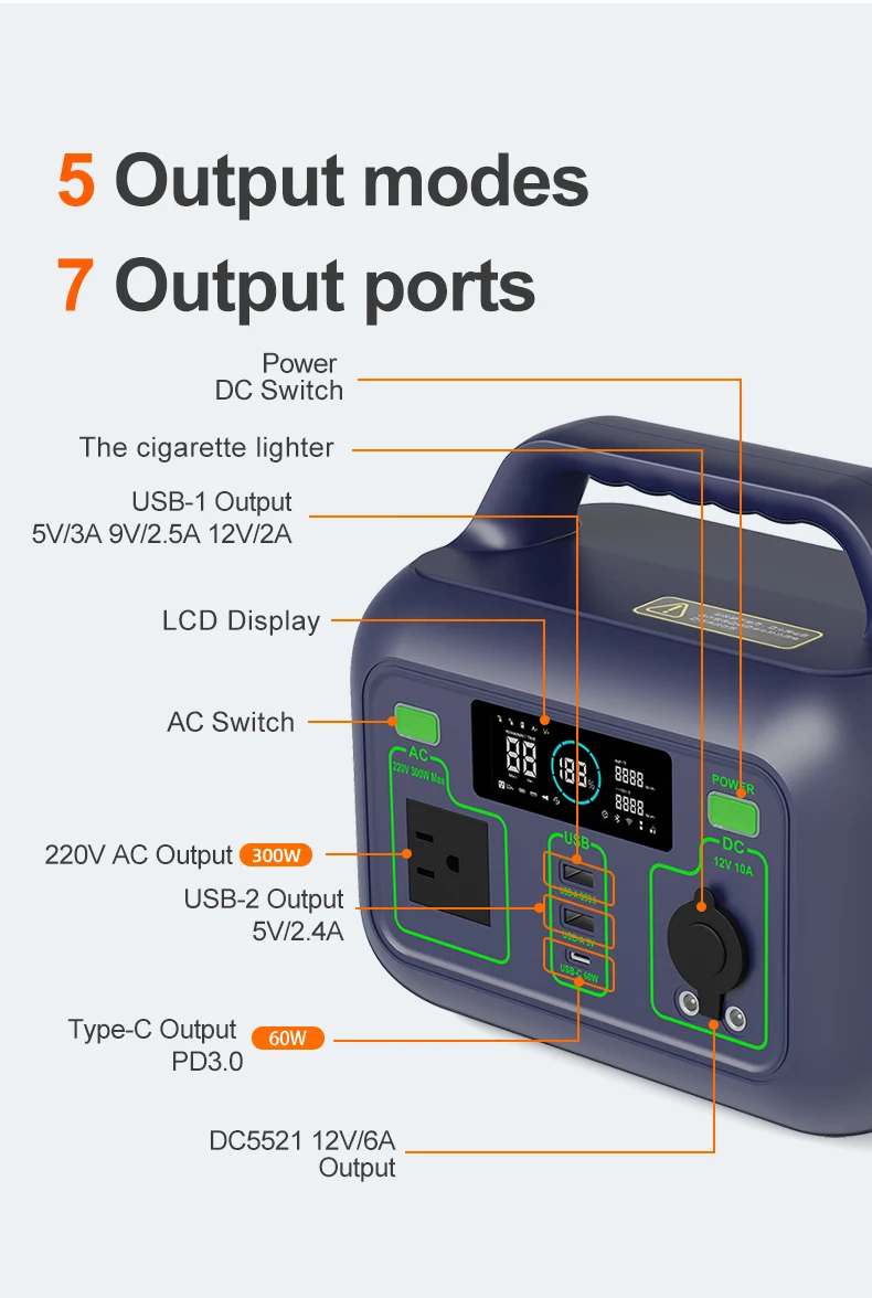 300W Portable Solar Generator - Reliable Outdoor Power