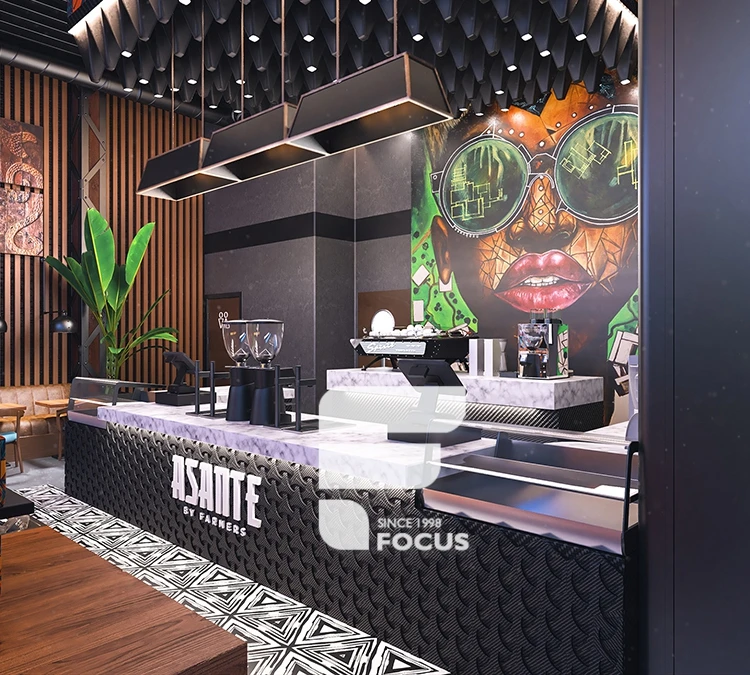 Customizable Coffee Shop Counters - Professional Display