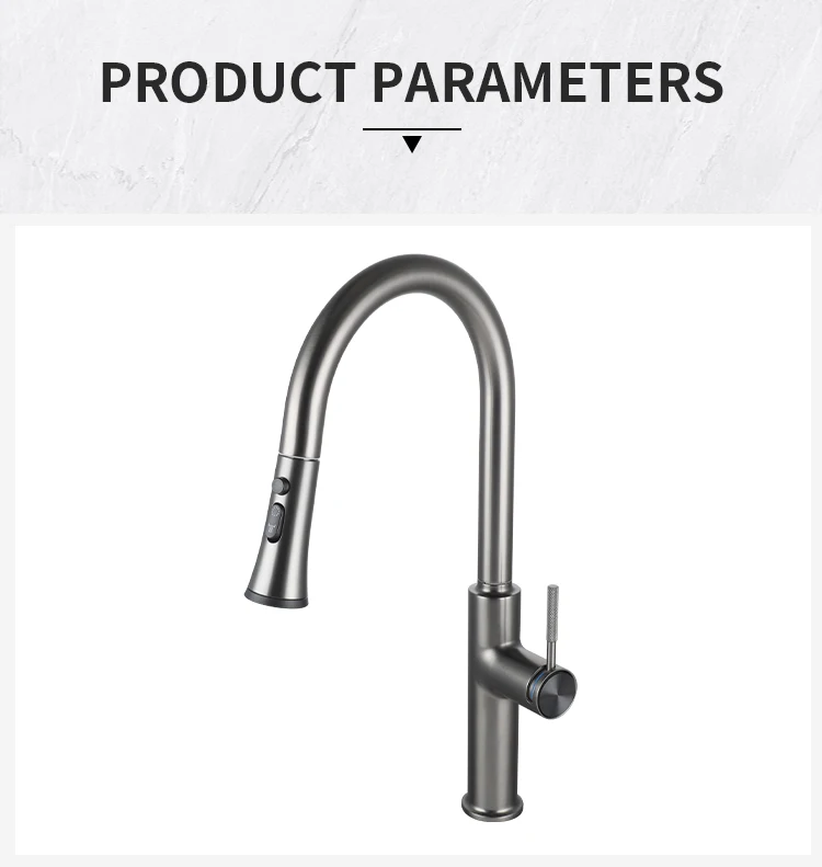 Zinc Pull down Kitchen Mixer Taps - 3 Way Water Filter