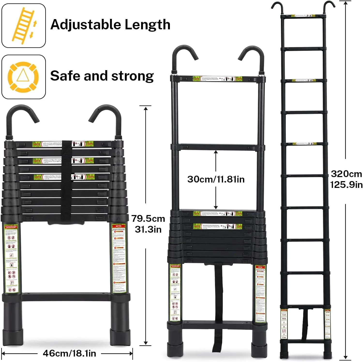 Wholesale Aluminum Telescopic Ladder Multi-purpose Thickened Extension ...