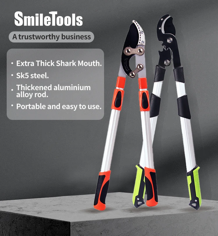 Telescopic Aluminum Tube Handle Shear Garden Lopping Shears Long Handle ...