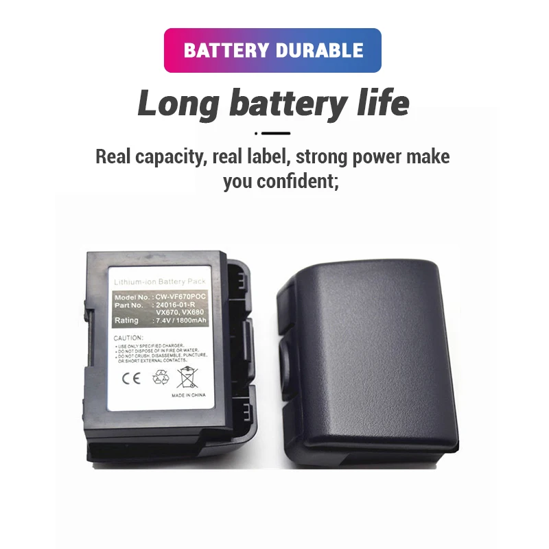 7.4v 1800mah Lithium-ion Replacement Battery Vx670 Vx680 Payment ...