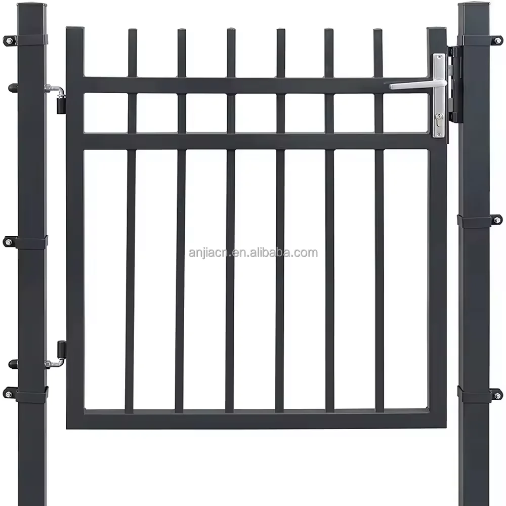 Simple Boundary Wall Fencing Gate Sliding Gate Steel Garden Gate ...