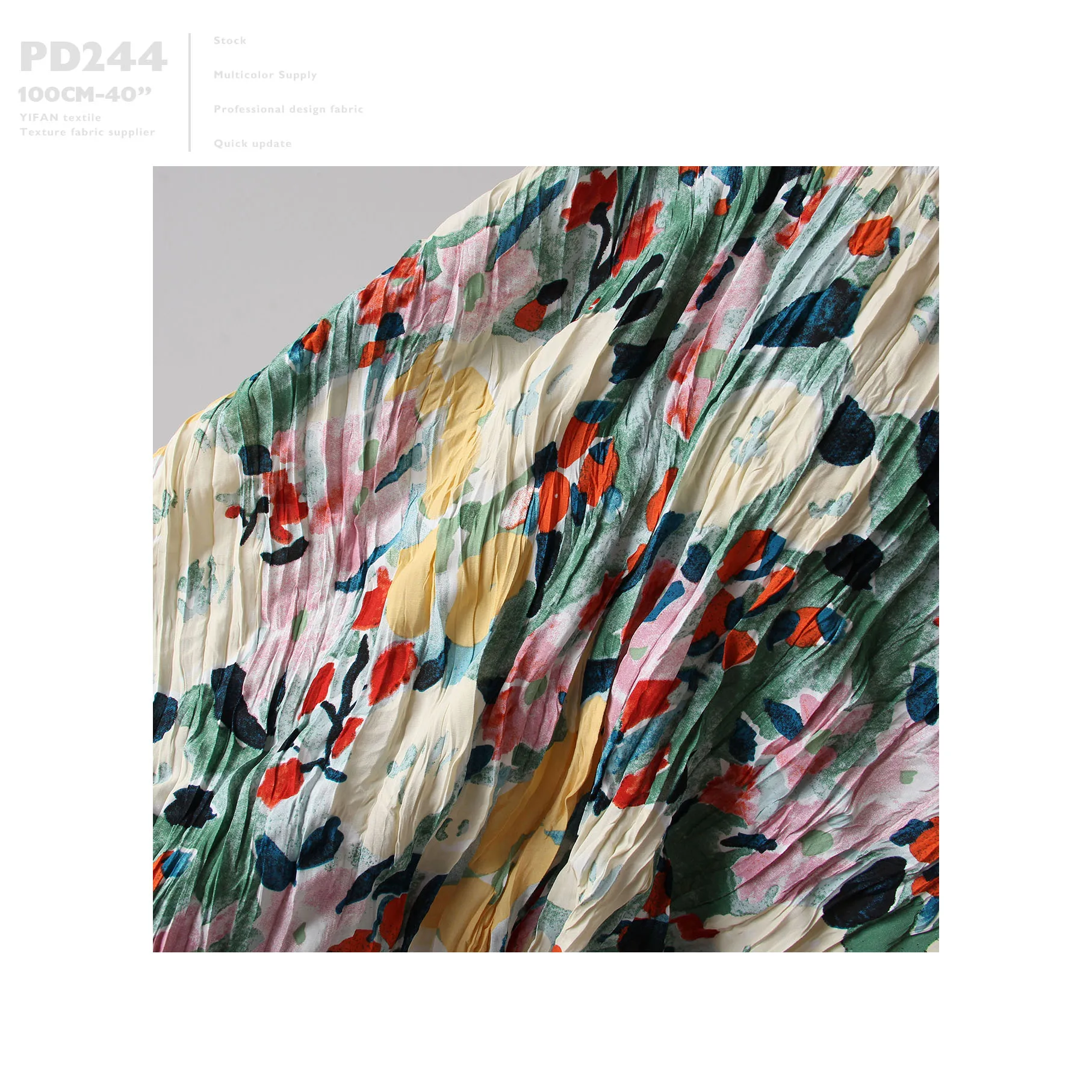 Style Oil Painting Ruffle Texture Smooth Draping Soft Feel Shirt Dress ...