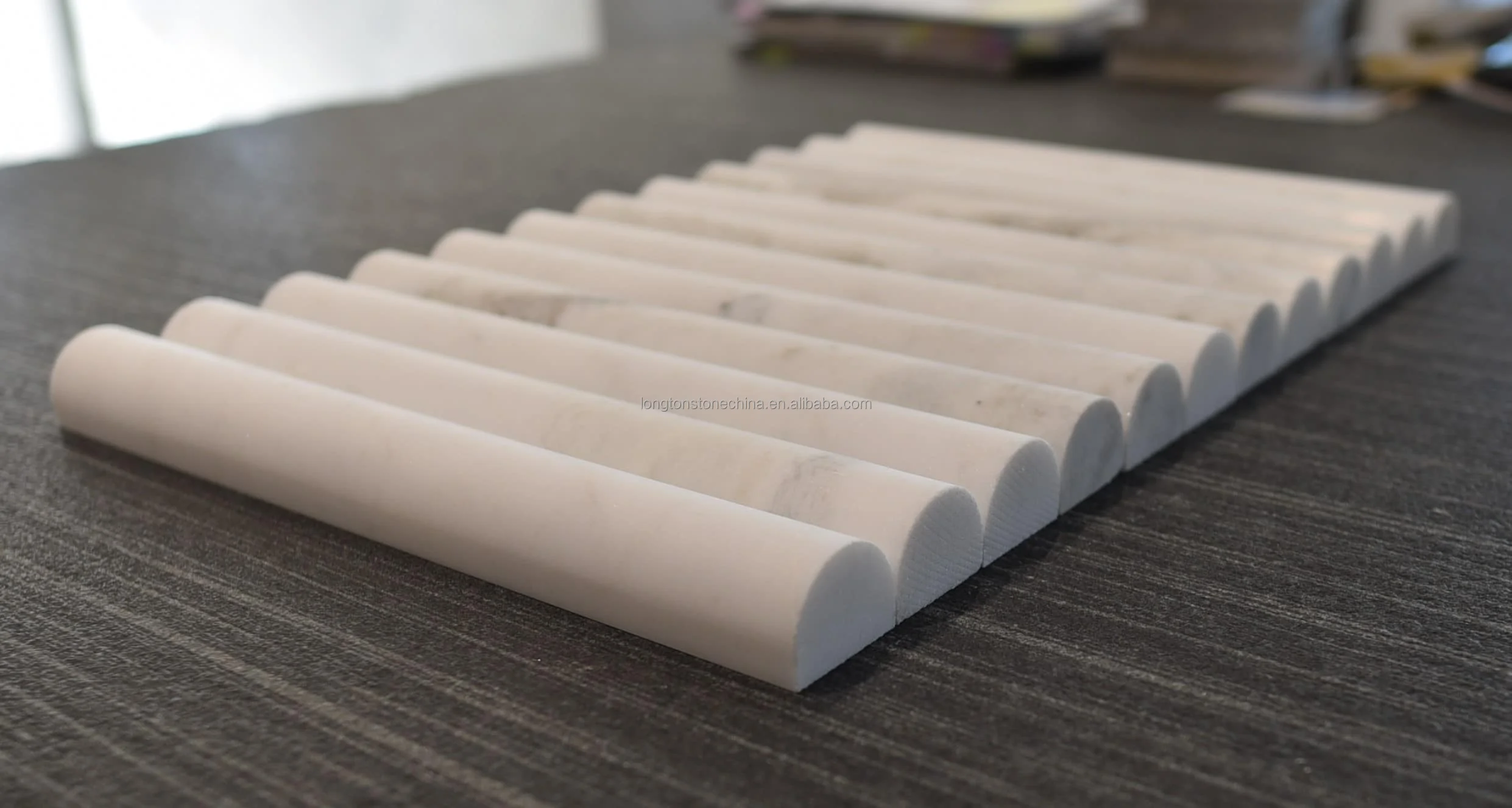 Multicolor Marble Travertine Fluted Tile Stone Veneer Island Platform ...